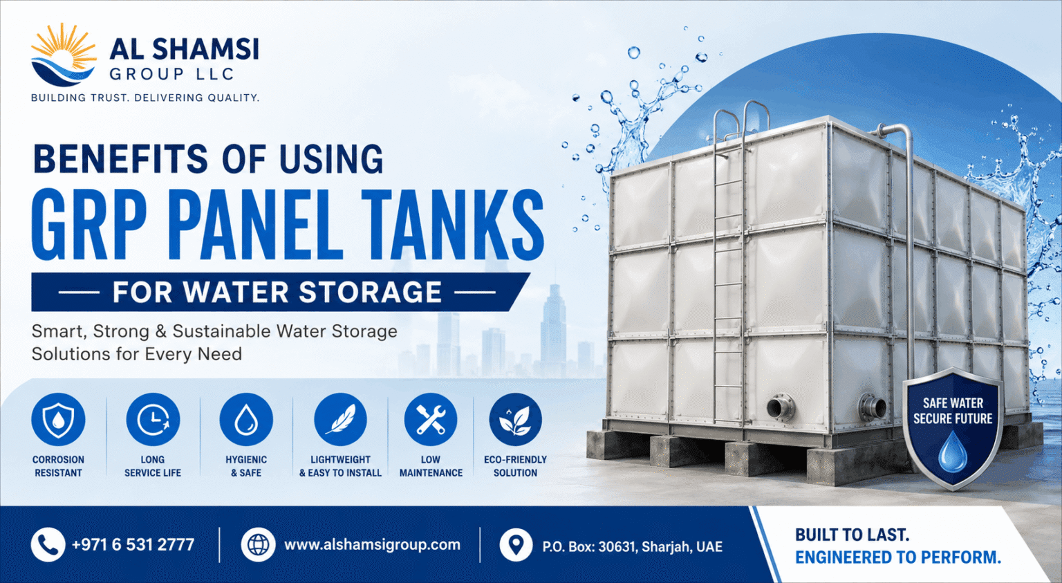Benefits of Using GRP Panel Tanks for Water Storage - GRP Tanks